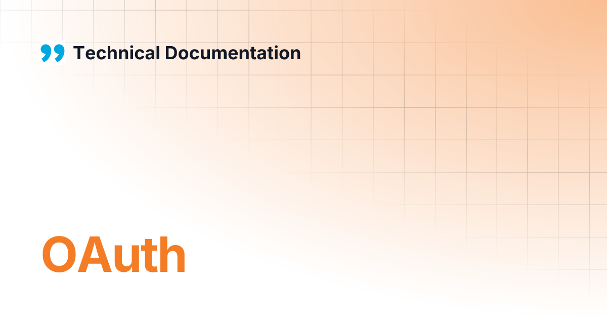 OAuth | Technical Documentation