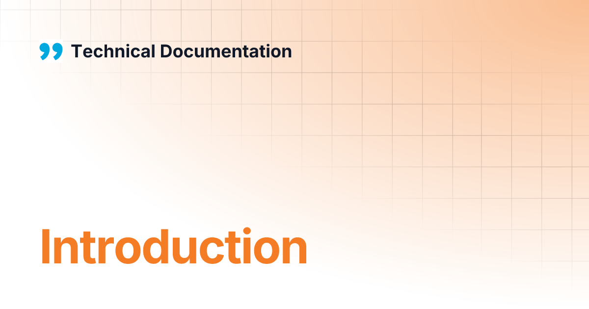 Introduction | Technical Documentation
