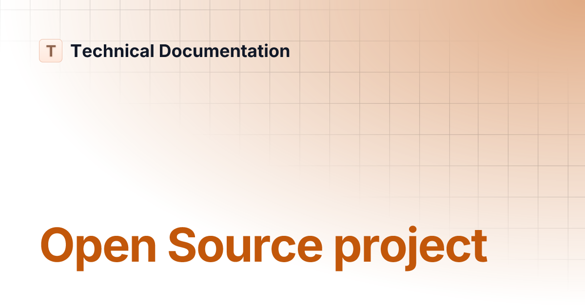 Open Source project | Technical Documentation